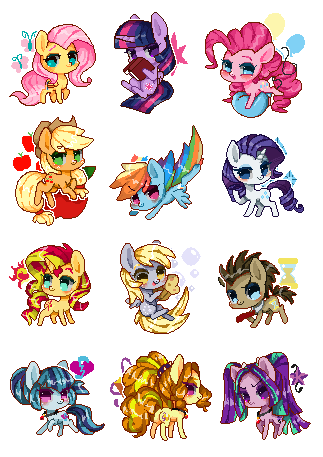 #1594923 - safe, artist:snow angel, adagio dazzle, applejack, aria ...