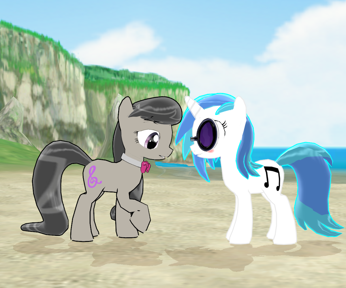 #1596861 - safe, artist:ribbon-kitten-art, dj pon-3, octavia melody ...