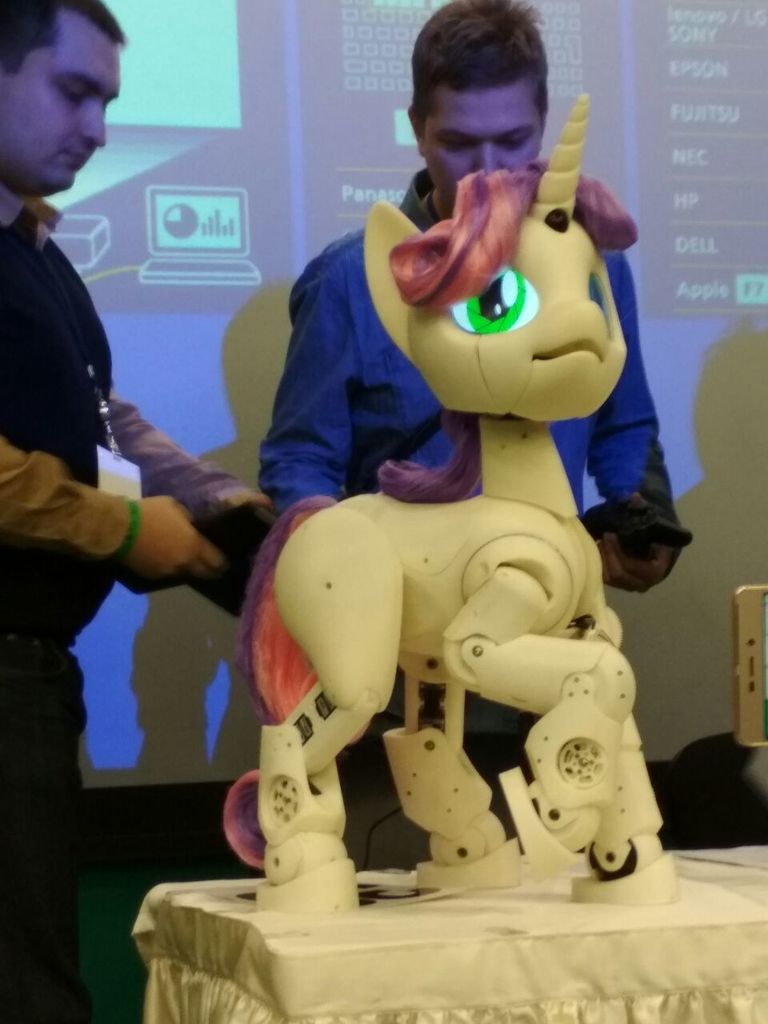 #1578083 - safe, artist:sbotproject, sweetie belle, human, robot ...