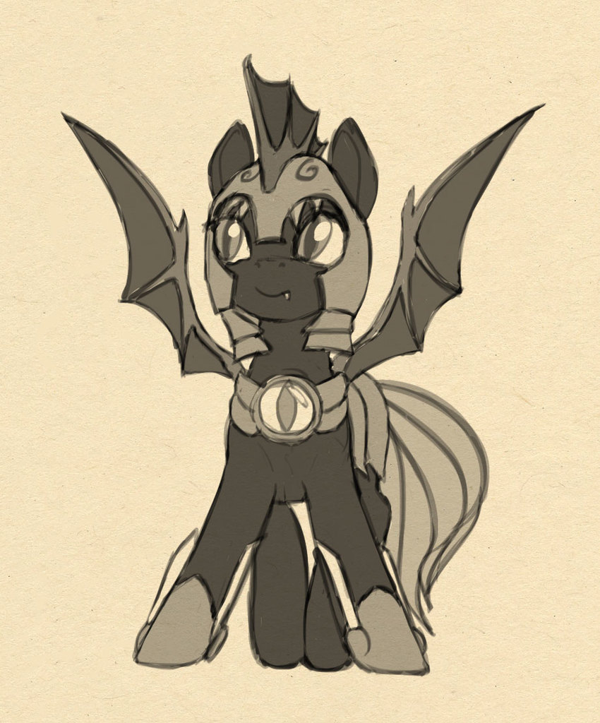 #1604557 - safe, artist:lunebat, bat pony, g4, armor, female ...