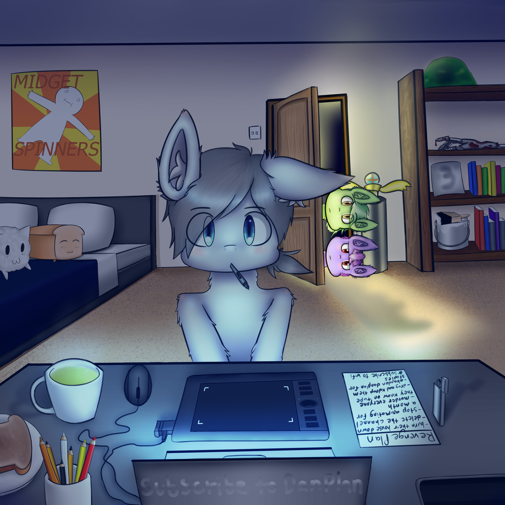 #1605125 - safe, artist:prism(not colourful), oc, oc only, bed, blush ...