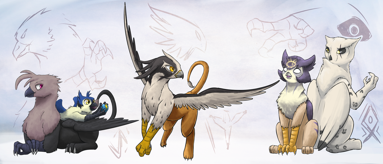 #1613358 - safe, artist:keilink, oc, oc only, bird, griffon, hawk ...