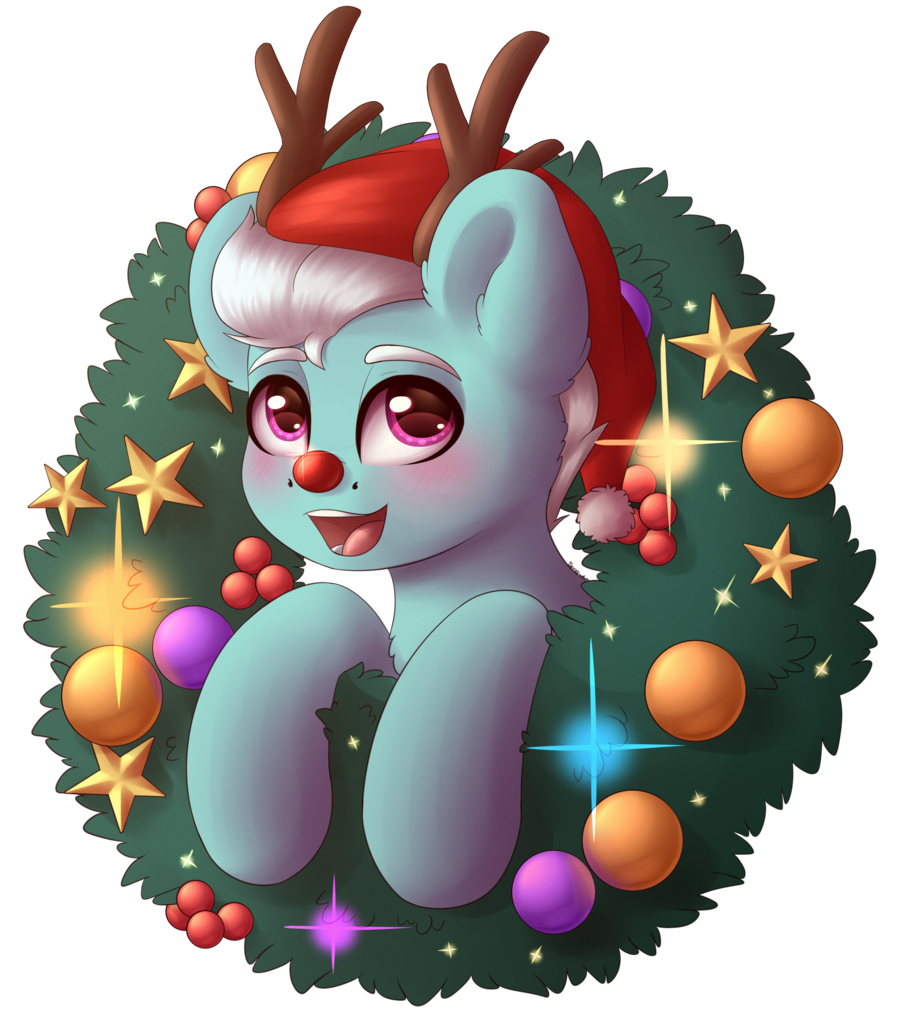 #1613570 - safe, artist:spirit-dude, fleetfoot, pony, antlers ...