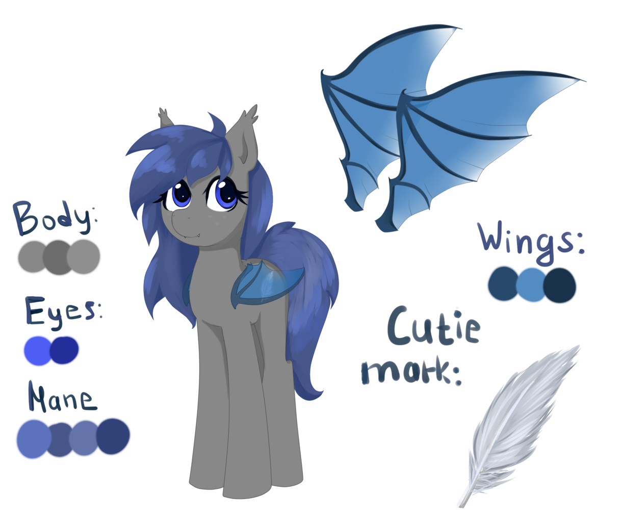 #1613894 - safe, artist:afuna, oc, oc only, oc:midnight feathers, bat ...