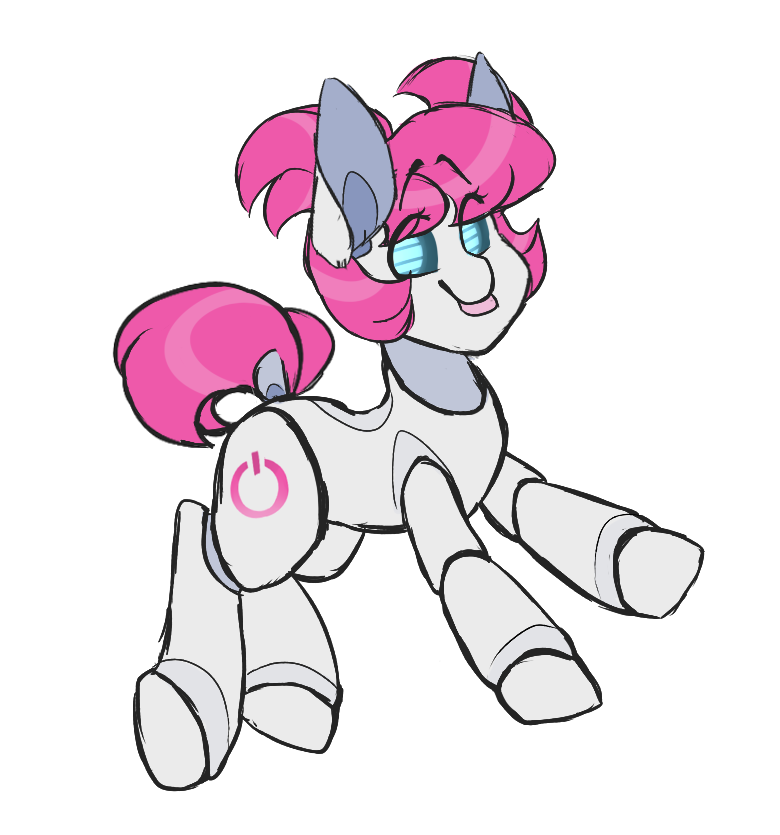 #1618335 - safe, artist:php172, oc, oc only, oc:miu bot, pony, robot ...