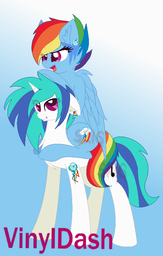1619962 Safe Artist Superrosey16 Dj Pon 3 Rainbow Dash Vinyl
