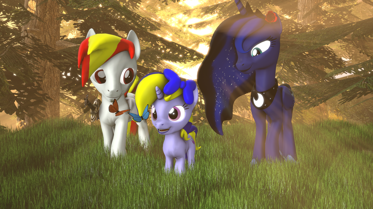 #1600252 - safe, princess luna, oc, oc:crystal love, oc:fiery lightning ...