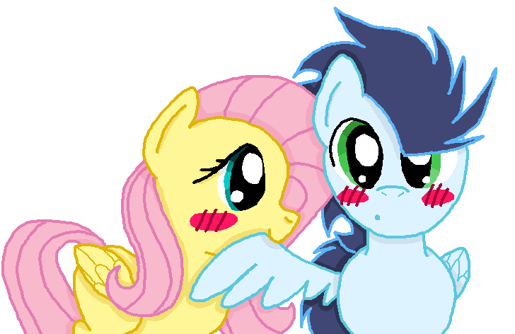 #1360721 - safe, artist:margaretlovez, fluttershy, soarin', pony, g4 ...