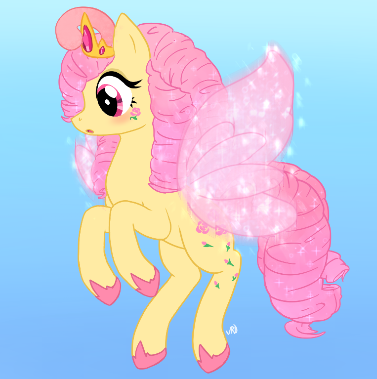 #1360821 - safe, artist:vysevee, rosedust, flutter pony, pony, g1, g4 ...