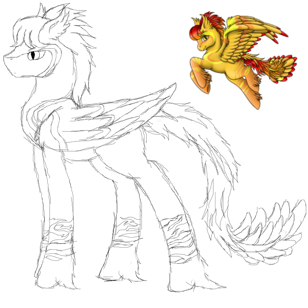 #1365676 - safe, artist:anxiouslilnerd, oc, oc only, phoenix, pony ...