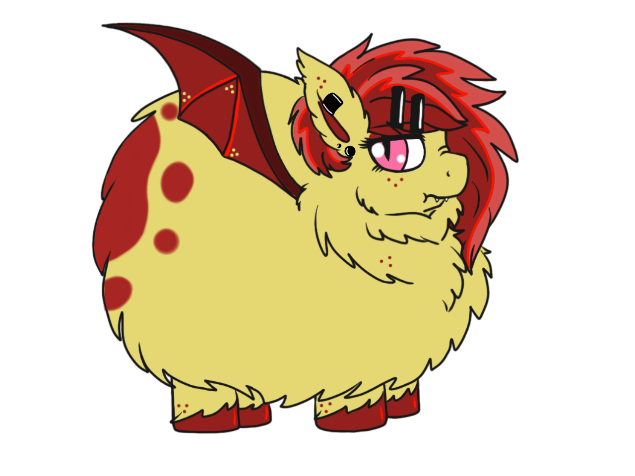 #1353580 - safe, artist:php62, oc, oc only, oc:ruby splash, bat pony ...