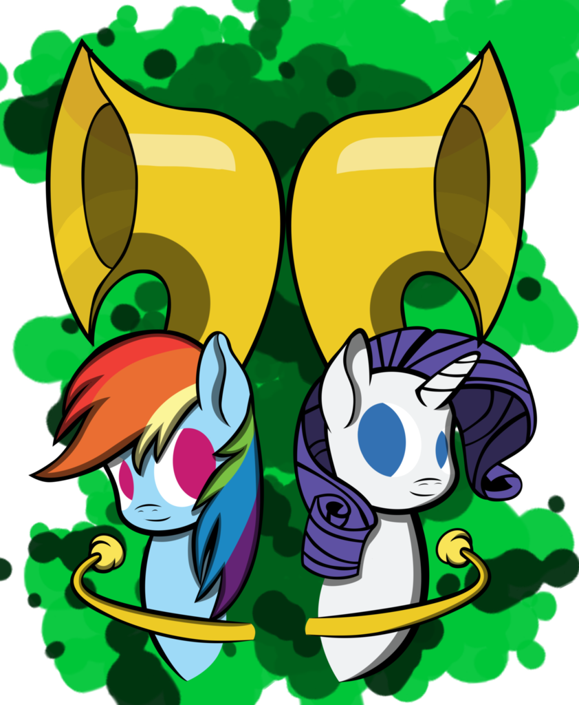 #1369698 - safe, artist:miragepotato, rainbow dash, rarity, pegasus ...