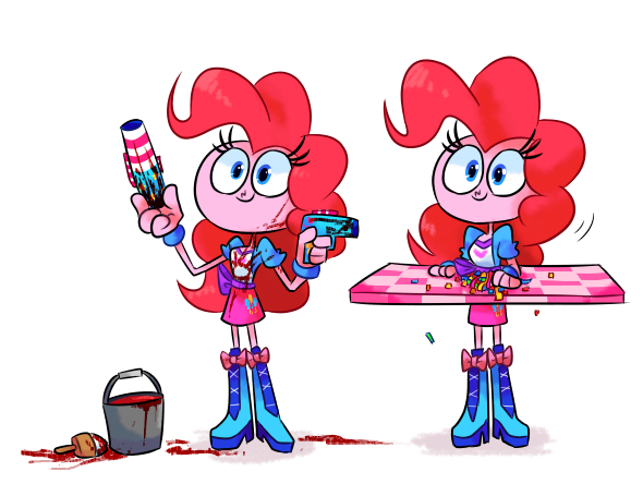 #1374920 - semi-grimdark, artist:vdru7, pinkie pie, equestria girls, g4 ...