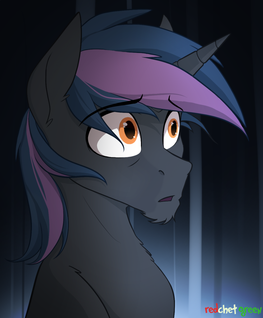 #1355827 - safe, artist:redchetgreen, oc, oc only, pony, unicorn, male, scared, solo, stallion ...