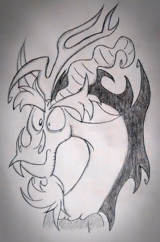 #1357029 - safe, artist:sparkarez, discord, g4, bust, male, portrait ...