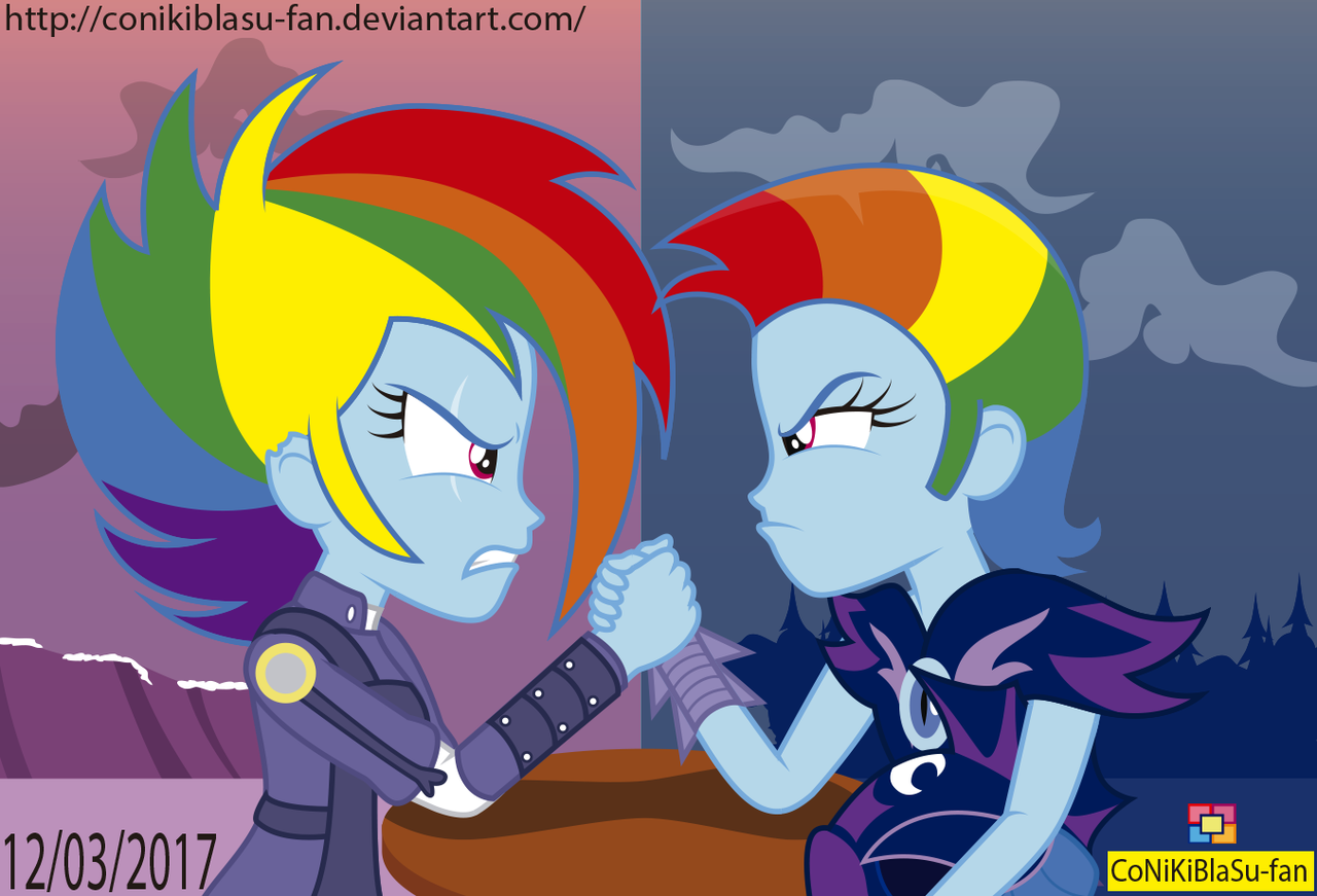 #1385174 - safe, artist:conikiblasu-fan, rainbow dash, equestria girls ...