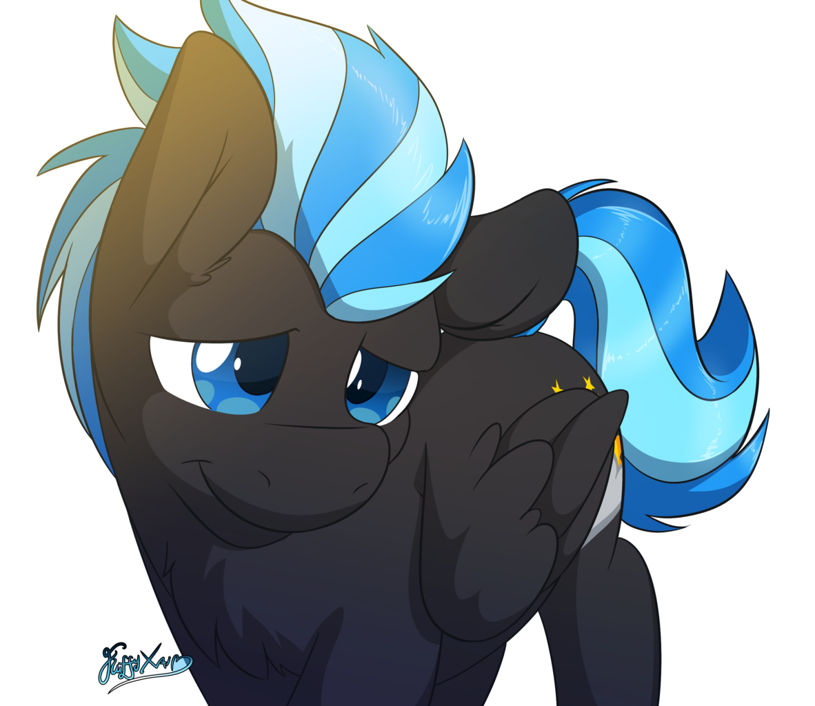 #1385474 - safe, artist:fluffyxai, oc, oc only, oc:nimbus, pegasus, pony, commission, high res ...