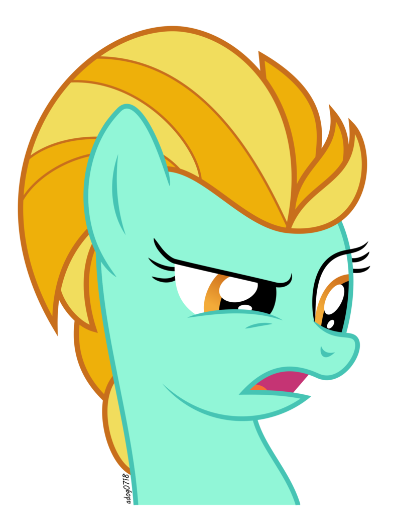 #1387360 - safe, artist:adog0718, lightning dust, disgusted, female ...