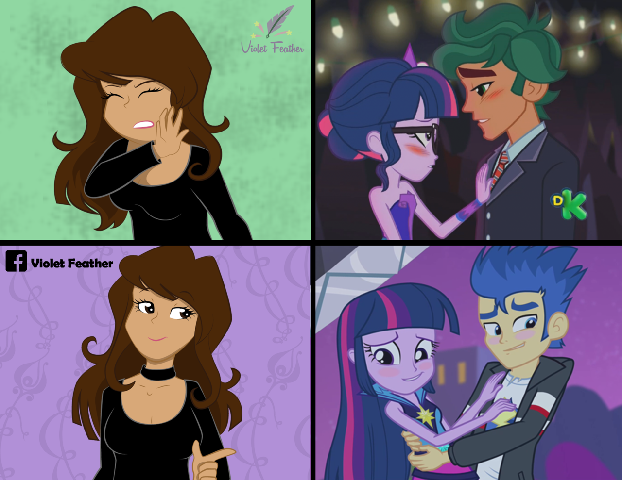 #1387882 - safe, artist:violetfeatheroficial, flash sentry, sci-twi ...