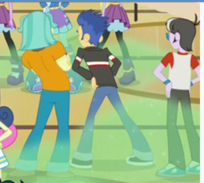 #1389016 - safe, screencap, bon bon, brawly beats, flash sentry ...