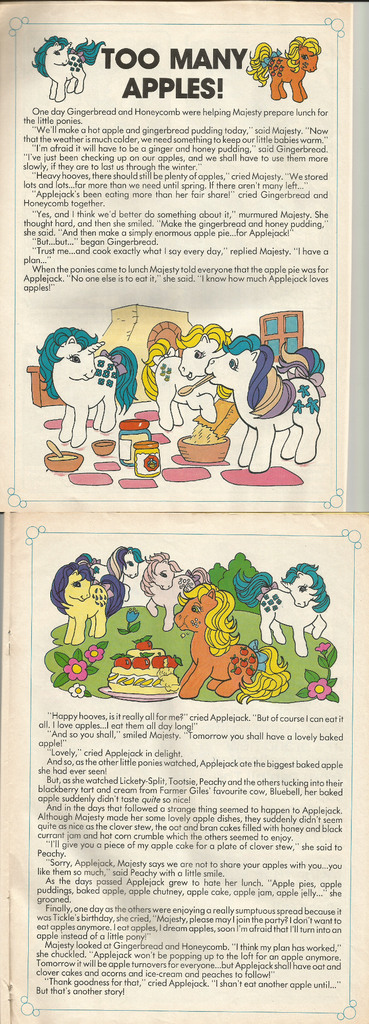 #1389058 - safe, applejack, applejack (g1), cotton candy (g1 ...