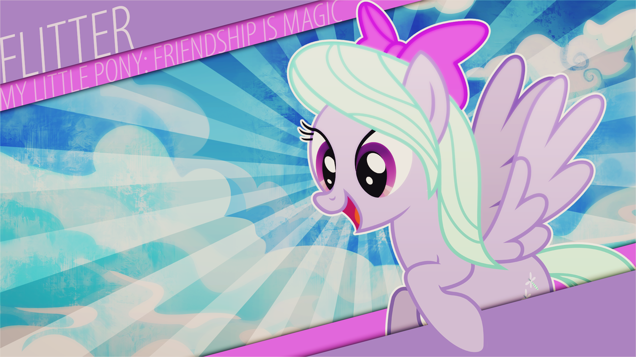 #1391413 - safe, artist:edwinprgtr, flitter, bow, cute, female, happy ...