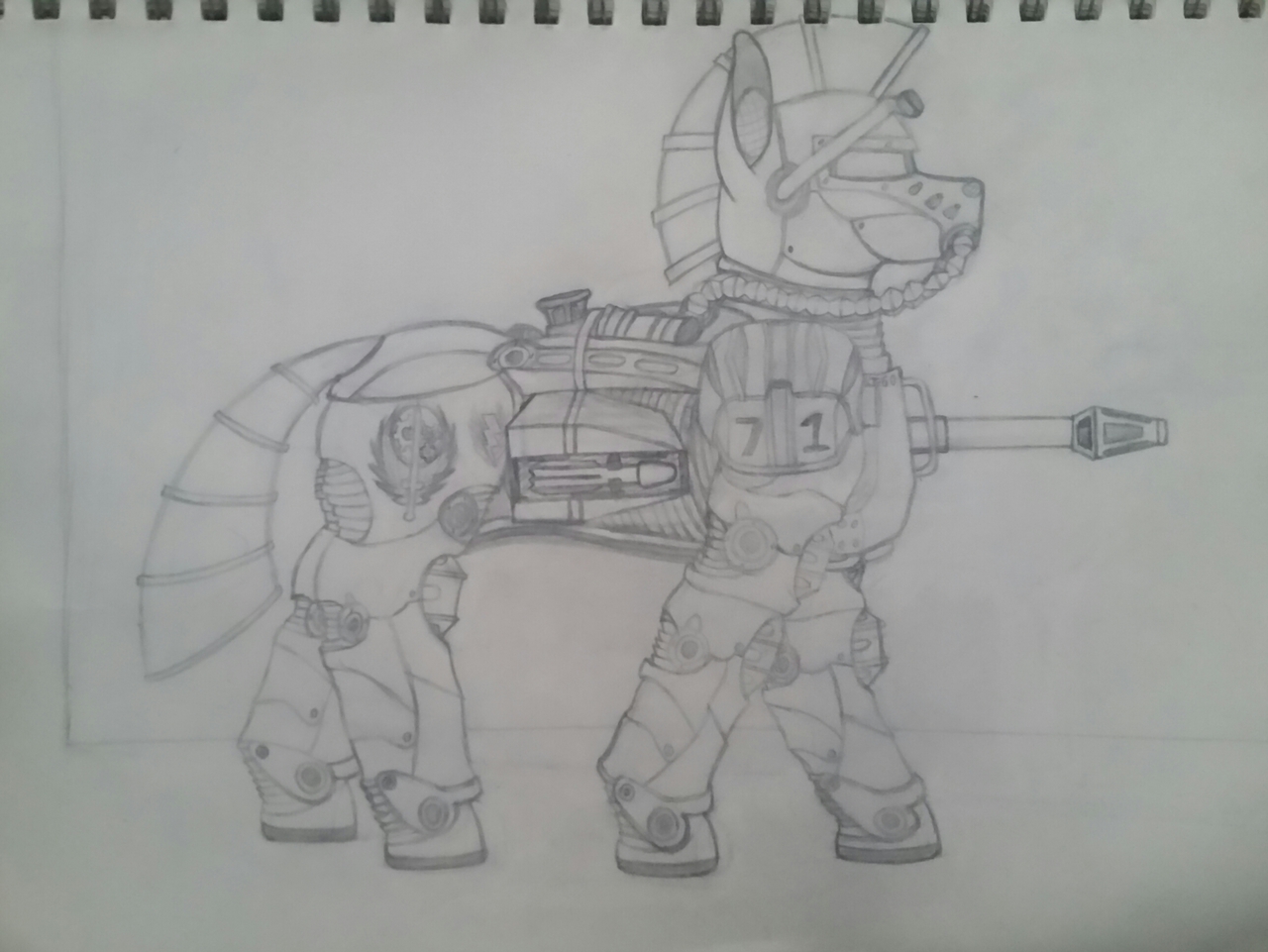 #1376988 - safe, artist:blastradiuss, pony, fallout equestria, armor ...