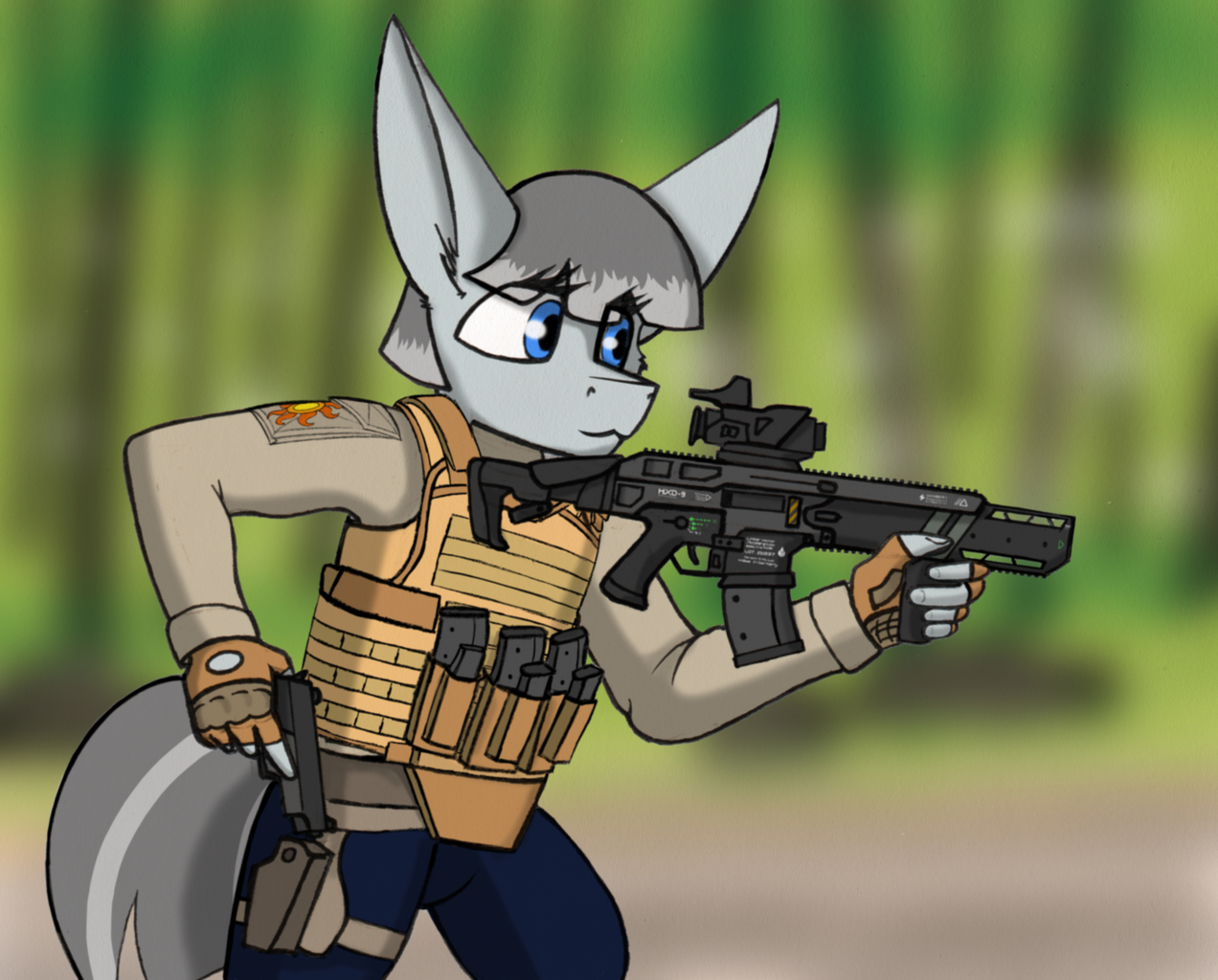 #1393542 - safe, artist:php122, oc, oc only, oc:chrome berry, anthro ...