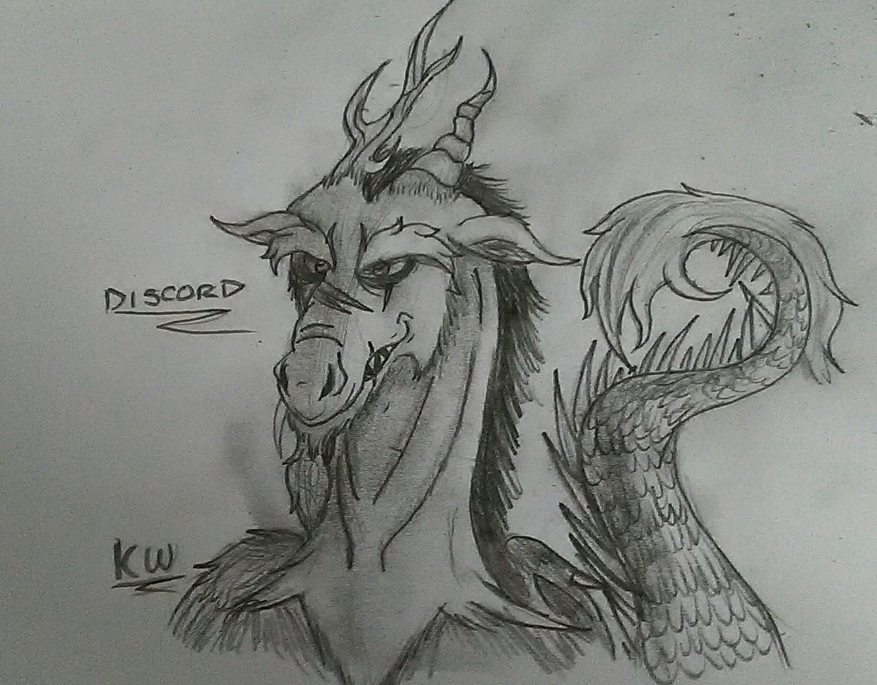 #1394629 - safe, artist:zeezou2, discord, draconequus, epic, facial ...