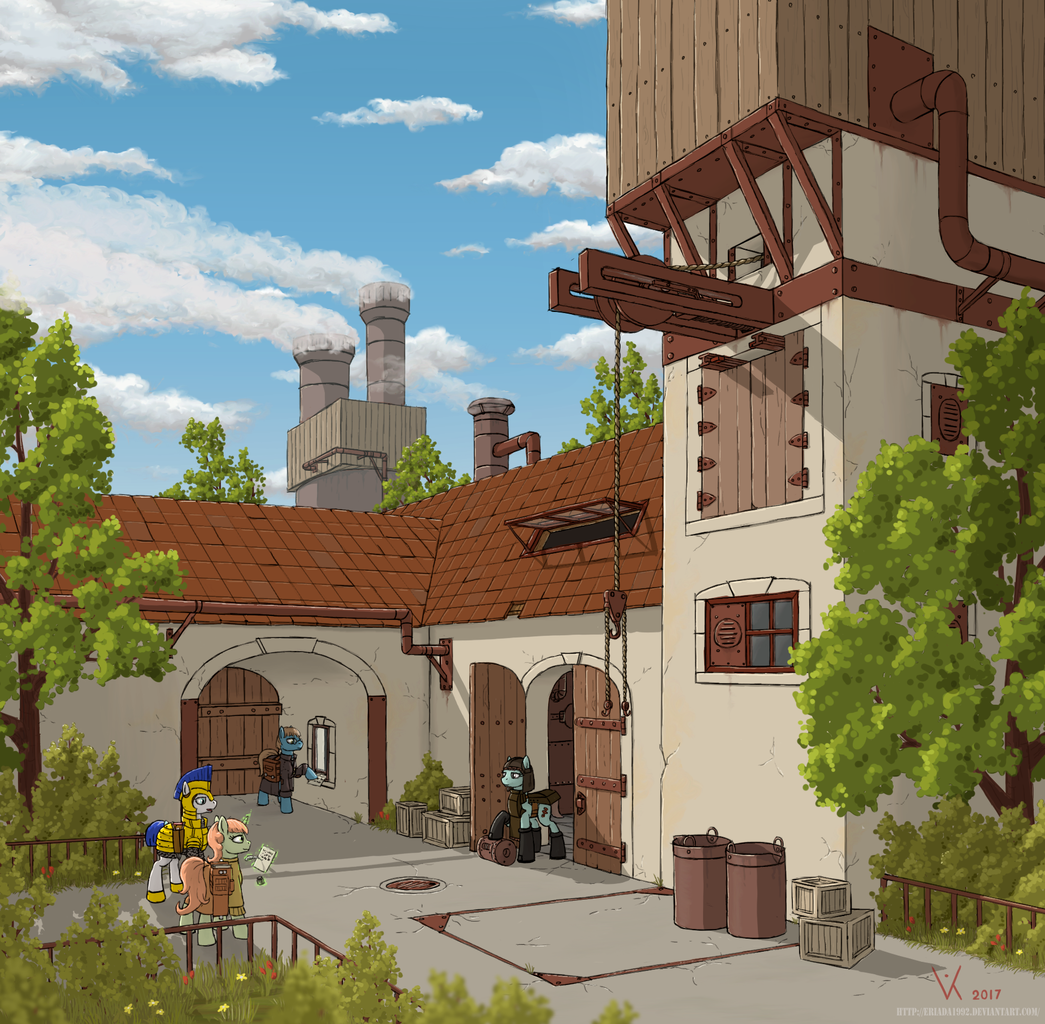 #1395345 - safe, artist:eriada, oc, oc only, earth pony, pony, unicorn ...