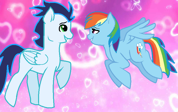 #1399419 - safe, artist:soarindasher, rainbow dash, soarin', pony, blank flank, female, male ...