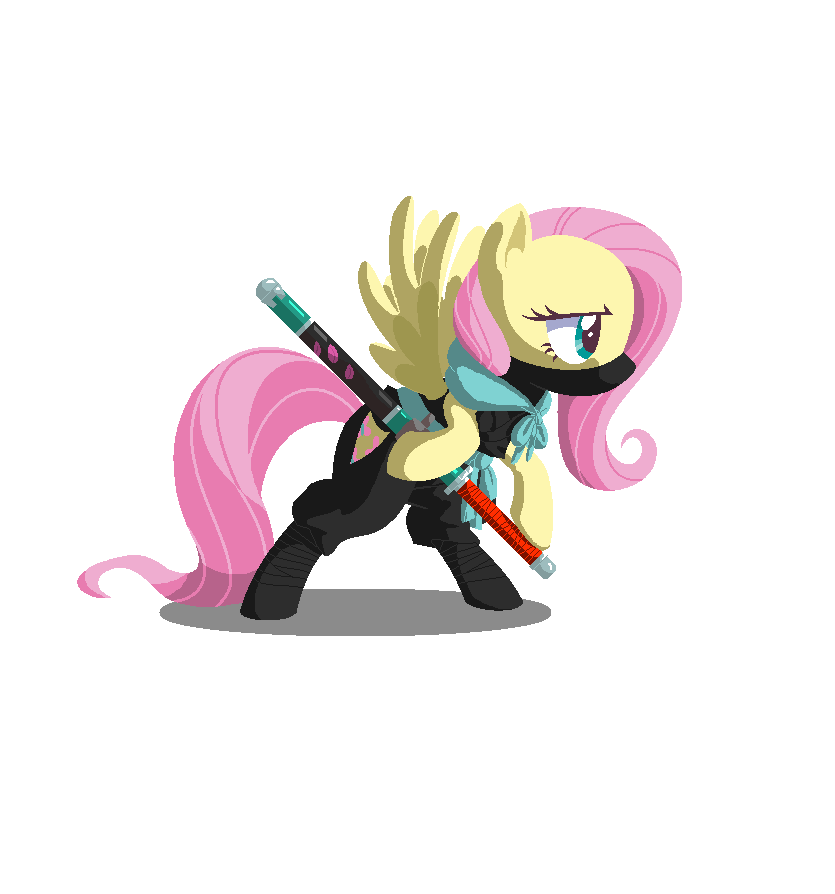#1399723 - safe, artist:lavendus, fluttershy, pony, g4, badass, female ...