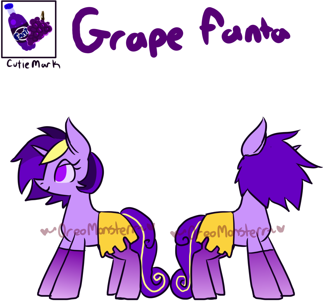 #1378798 - safe, artist:oreomonsterr, oc, oc only, oc:grape fanta, pony ...