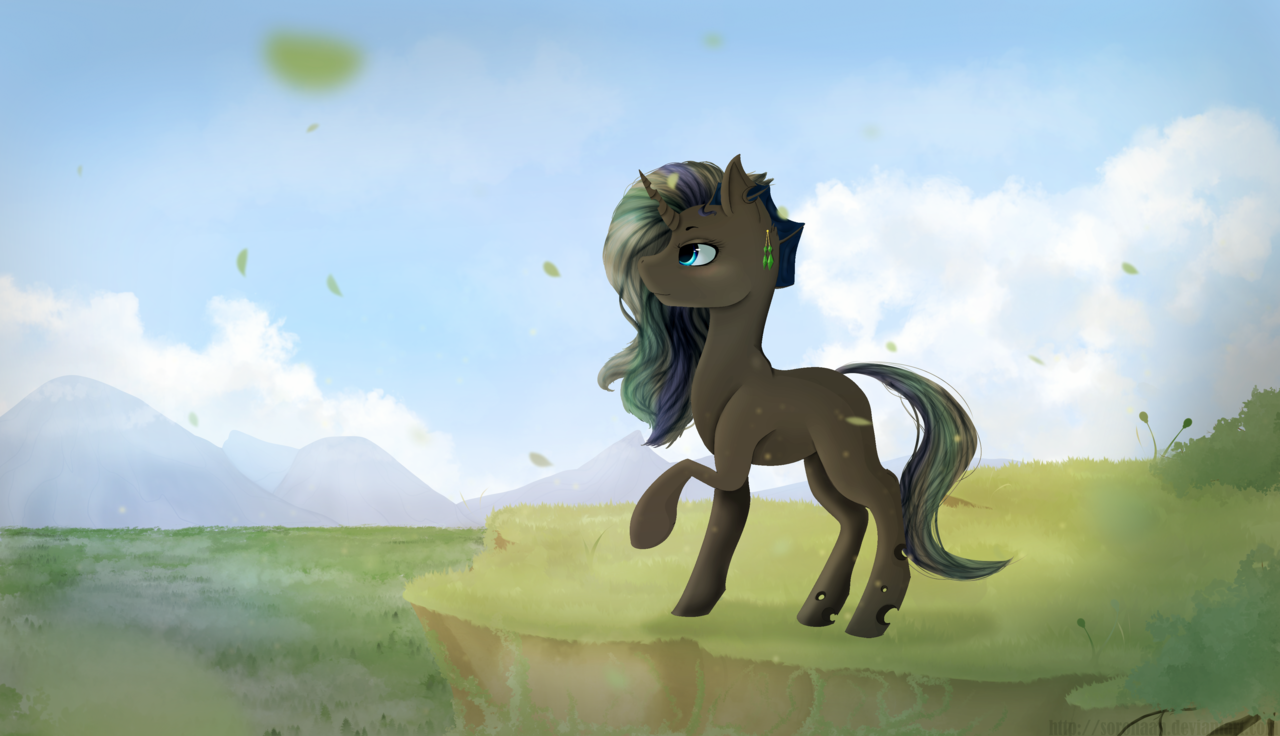 #1382875 - safe, artist:isorrayi, oc, oc only, pony, unicorn, cliff ...