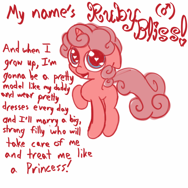 #1408043 - safe, artist:familywing, oc, oc only, oc:ruby bliss, femboy, foal, male, offspring ...