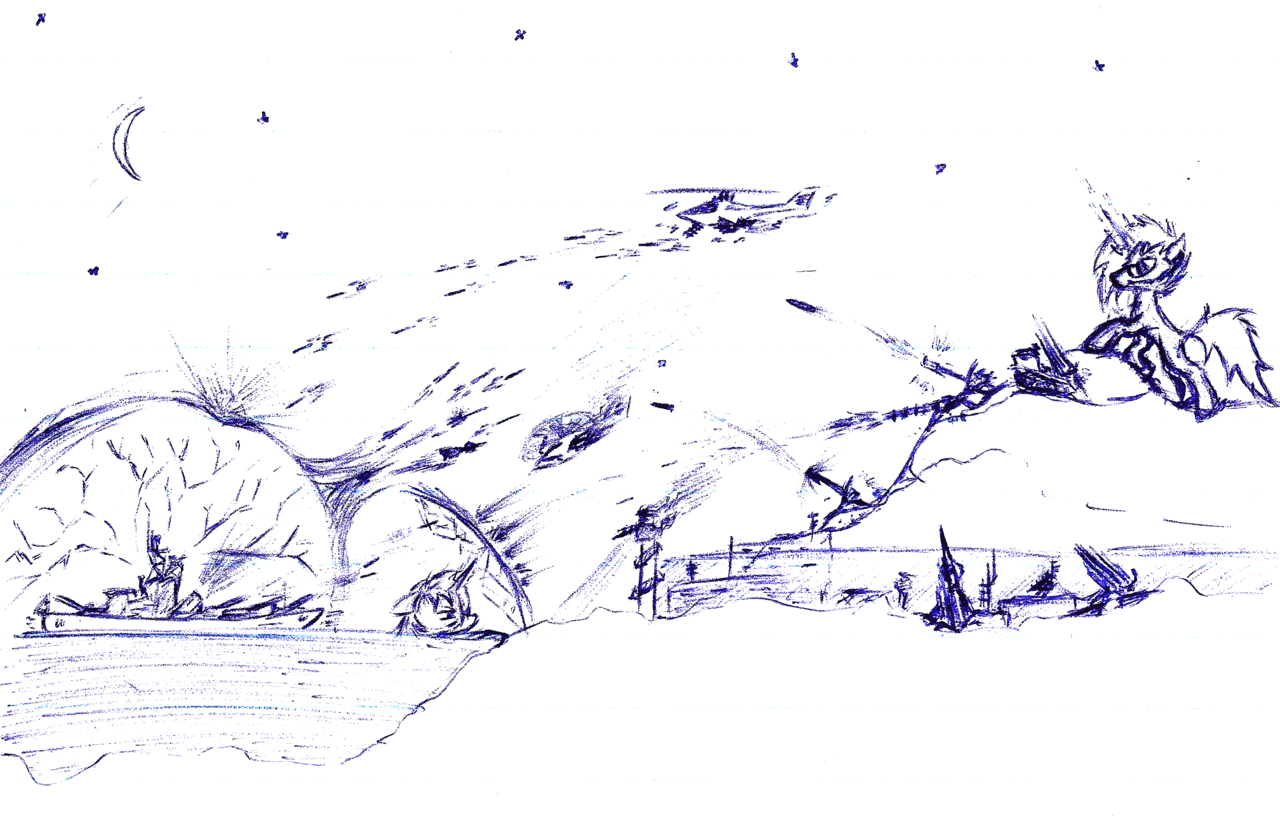 #1408322 - safe, artist:milesseventh, artillery, battleship, fight ...