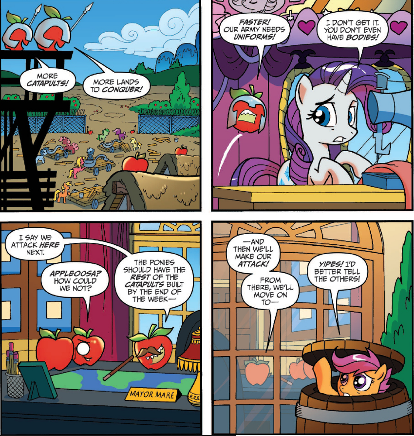#1408355 - safe, idw, official comic, bad apple, rarity, scootaloo ...