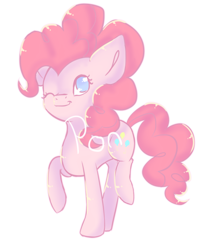 #1409769 - safe, artist:pone-pon, pinkie pie, pony, female, raised hoof ...