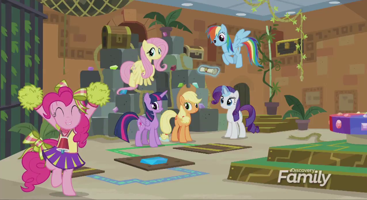 #1411223 - safe, screencap, applejack, fluttershy, pinkie pie, rainbow ...