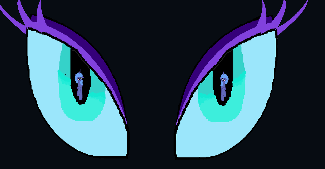 #1411551 - safe, artist:haillee, nightmare moon, princess luna, g4, eye ...