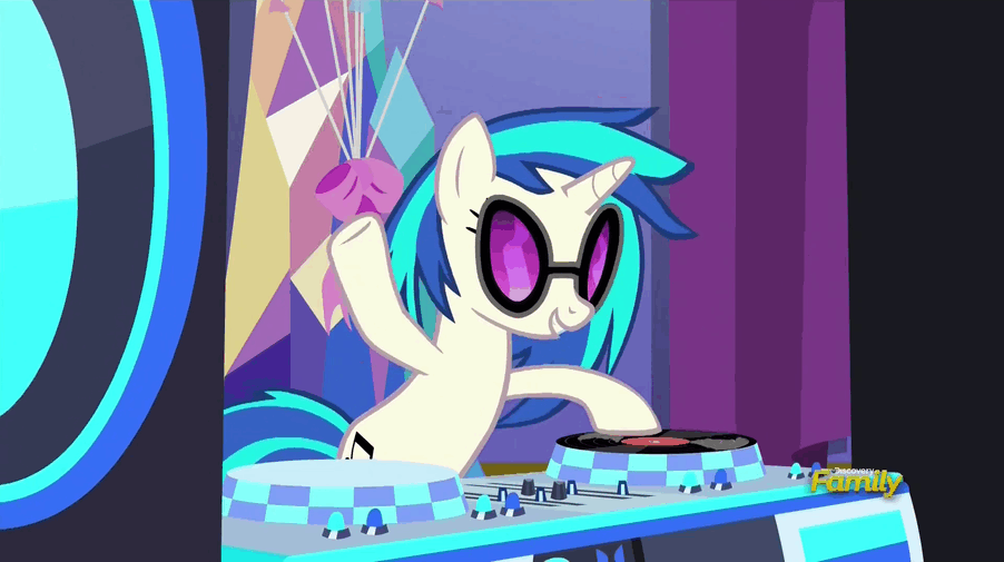 #1412294 - safe, screencap, dj pon-3, vinyl scratch, pony, unicorn ...