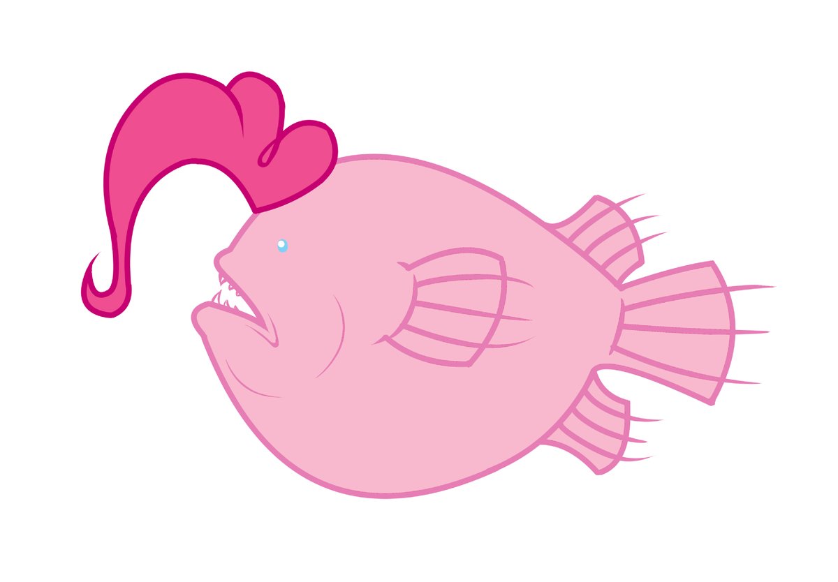 #1417832 - safe, artist:doktor-d, pinkie pie, angler fish, fish ...