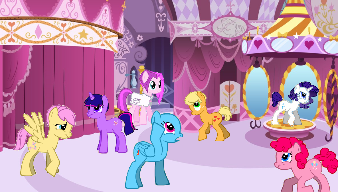 #1421321 - safe, artist:hair-cutie, applejack, fluttershy, pinkie pie ...