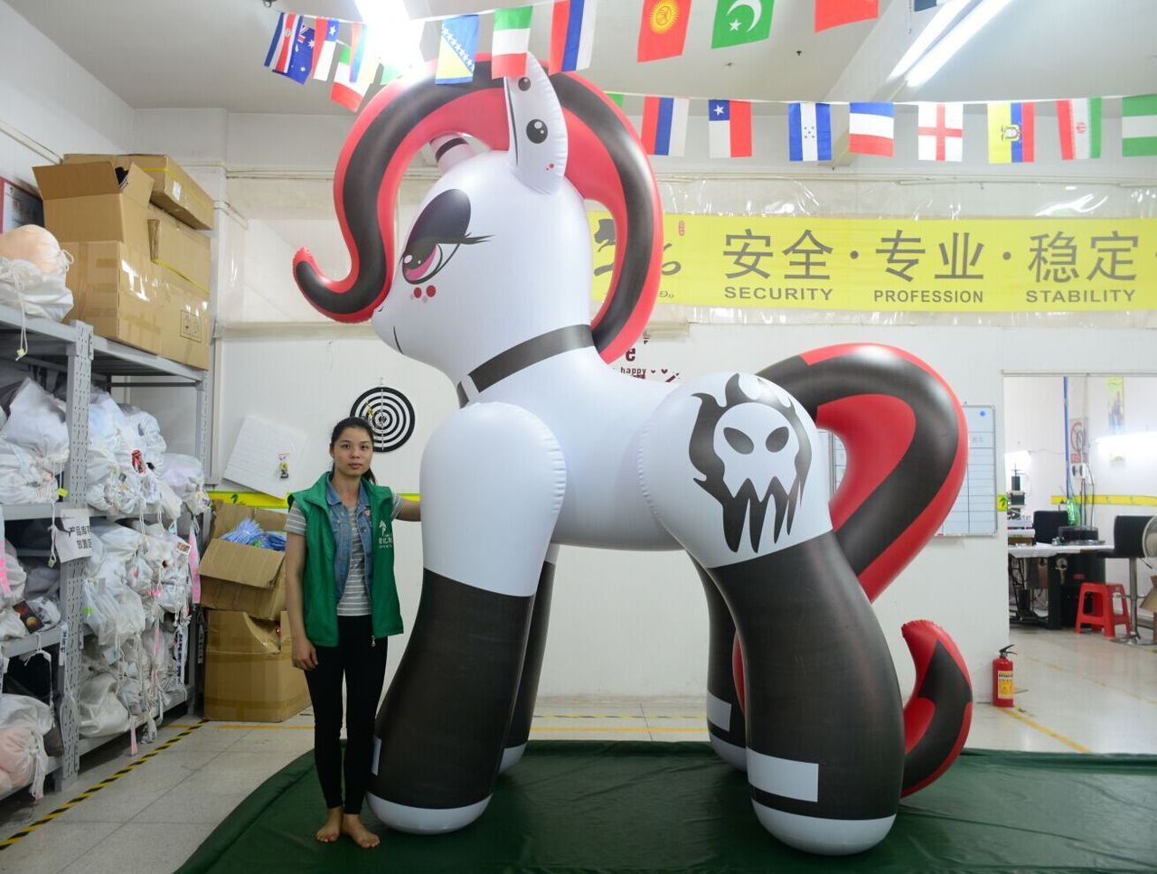 #1422596 - safe, hongyi, oc, oc only, oc:lilith, human, inflatable pony ...