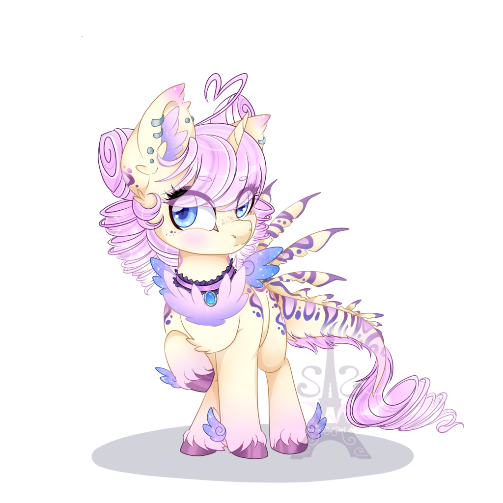 #1422789 - safe, artist:pvrii, oc, oc only, hybrid, pony, female ...