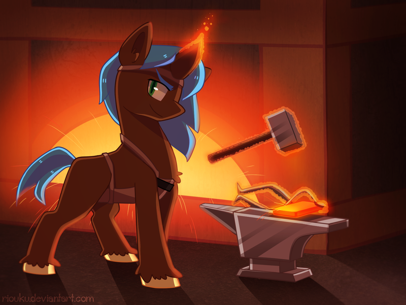 #1424457 - safe, artist:riouku, oc, oc only, oc:bantos greathoof, pony ...