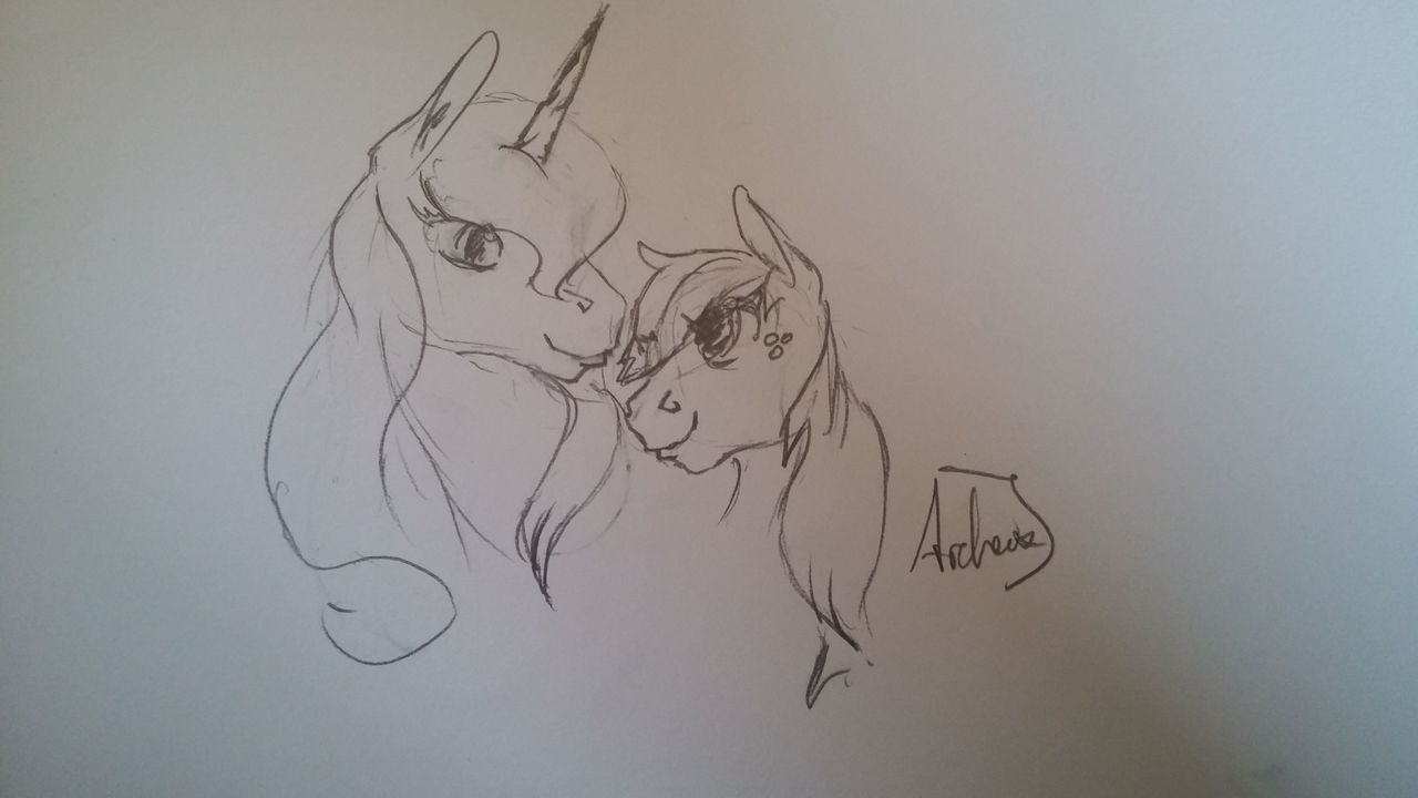 #1424774 - safe, artist:archonix, applejack, princess luna, alicorn ...