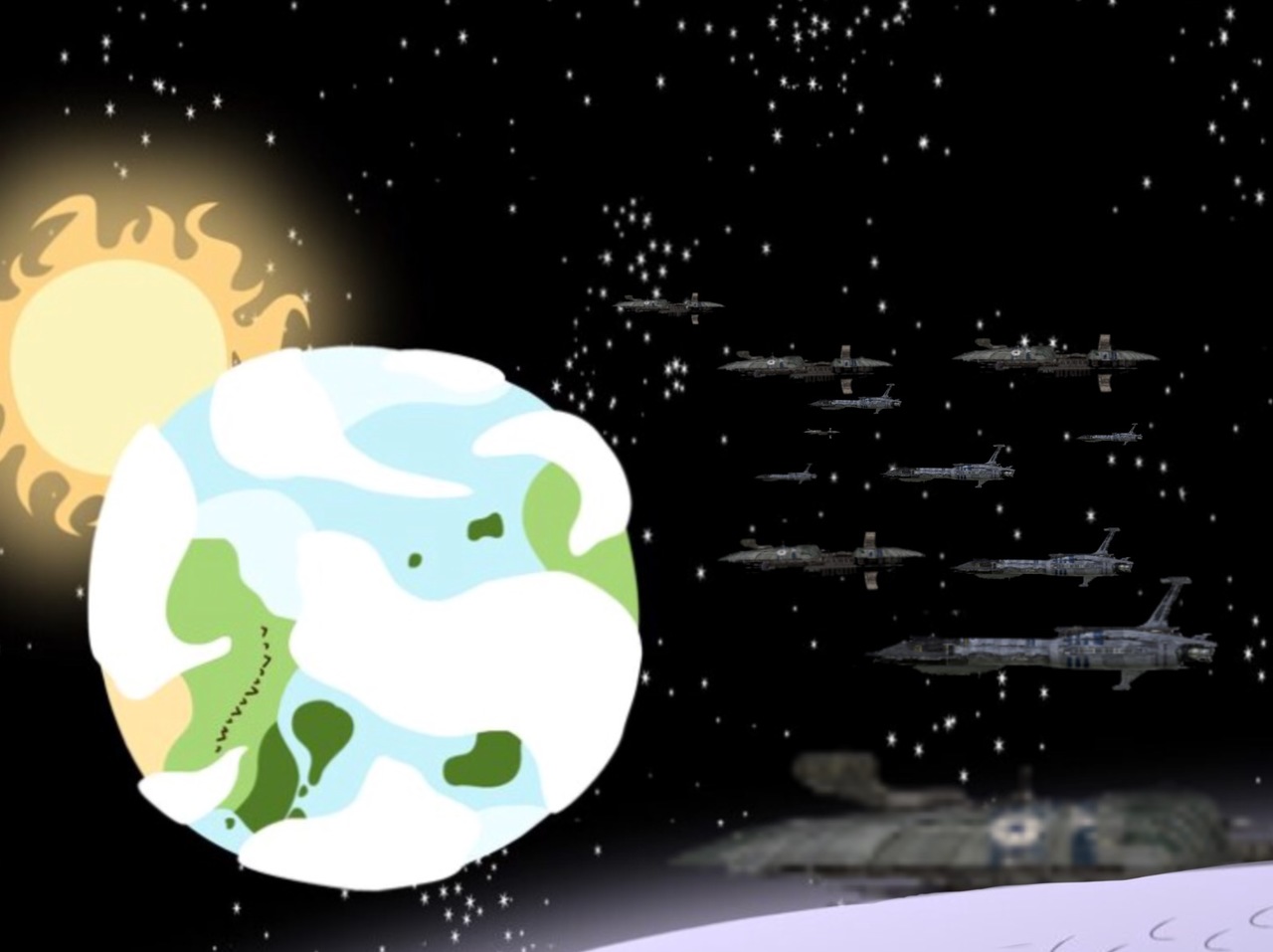 #1403865 - safe, artist:b1battledroid, crossover, equestria, invasion ...