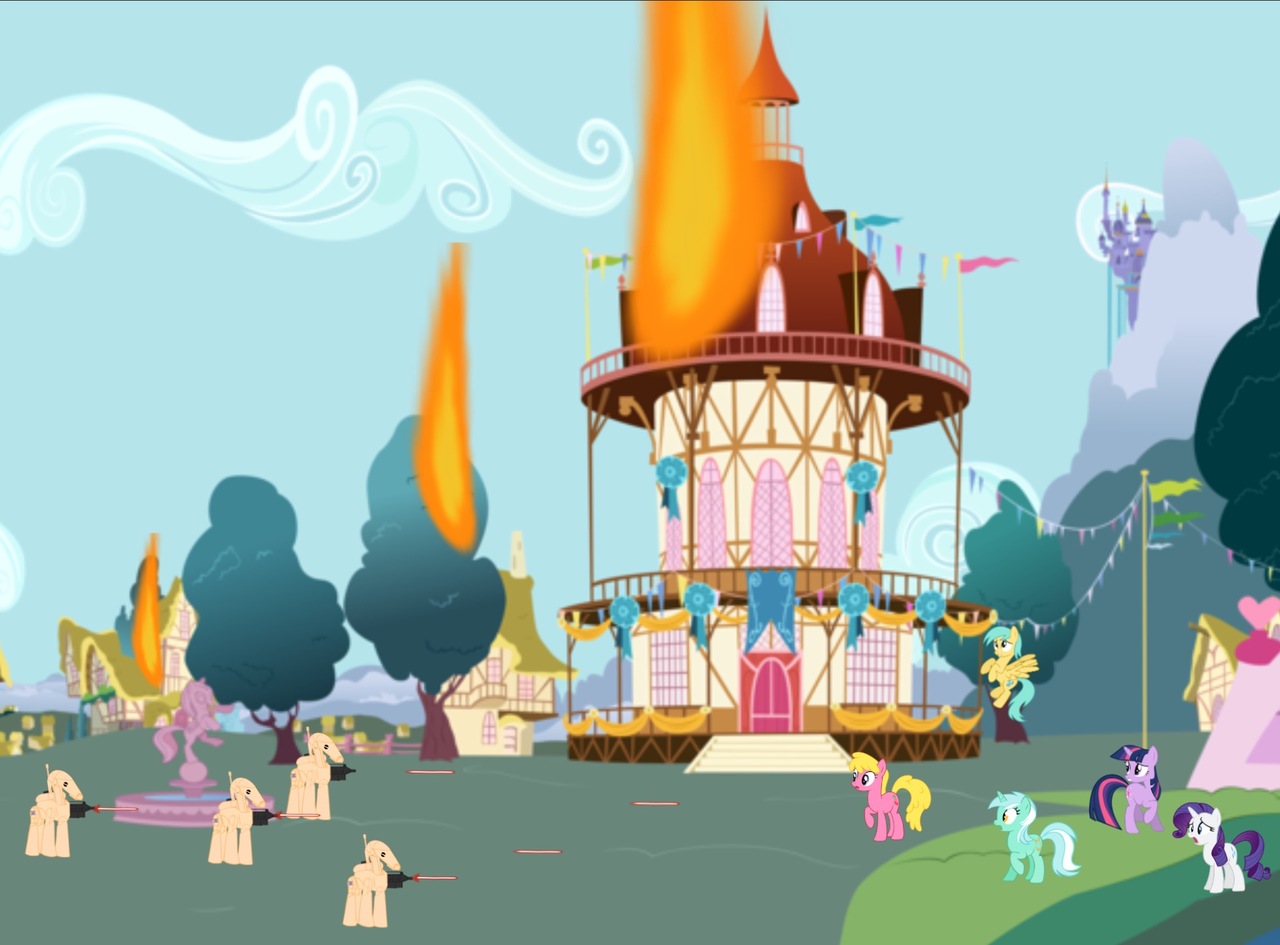 #1403900 - safe, artist:b1battledroid, cherry berry, rarity, sunshower ...