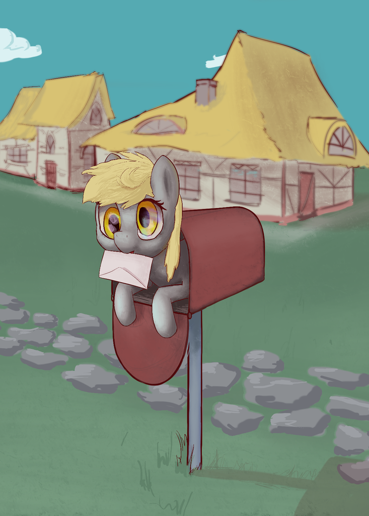 #1405448 - safe, artist:re7natus, derpy hooves, pegasus, pony, g4 ...